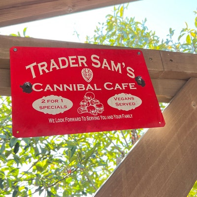 Disneyland Inspired Trader Sam Sign - Etsy