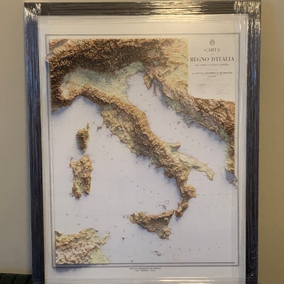 Dolomites italy Topographic Map of 1904 2D Poster Shaded Relief Map ...