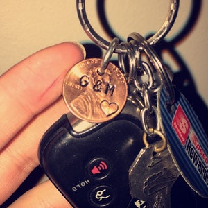 2 Personalized Keychain Set Boyfriend Gift Girlfriend Gift Engraved ...