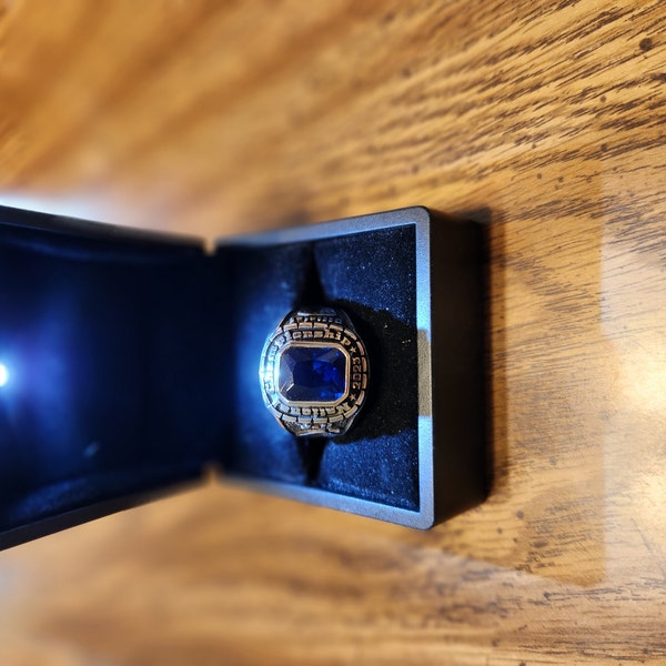 Silver Custom College Class Ring, Personalized College Ring, Custom ...
