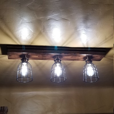 Farmhouse Beam Light Fixture: Rustic Elegance With Handcrafted Ceiling ...