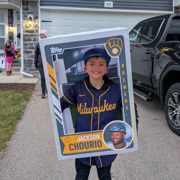 Custom Sports Trading Card Costume | DIY Wearable Sports Card ...