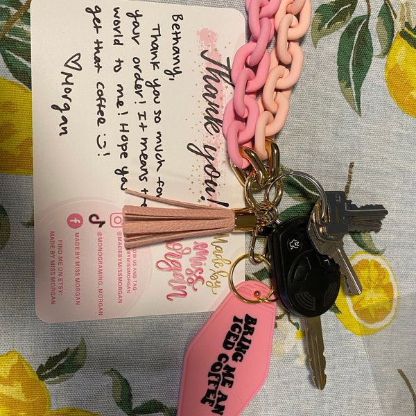 Customizable Dorm Keychain - Motel Style Keychains, Back to School ...