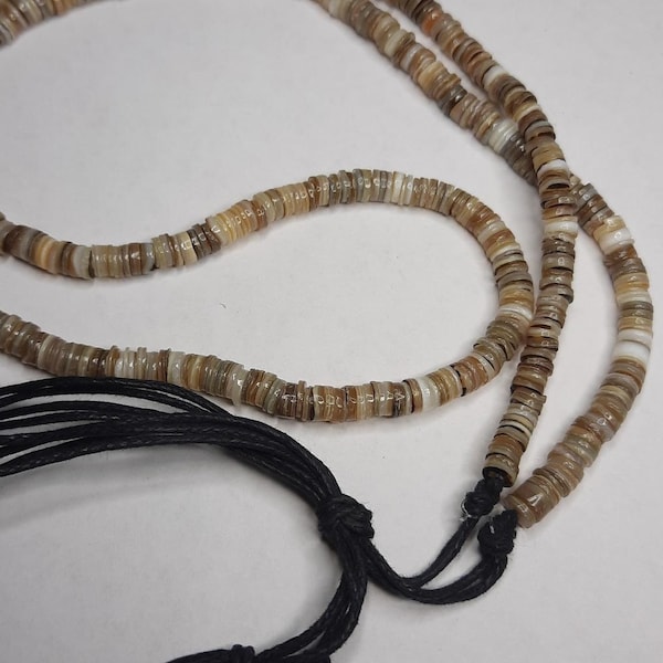 400 Beige Natural Shell Heishi Beads 5mm: Handmade Shell Beads Heishi ...
