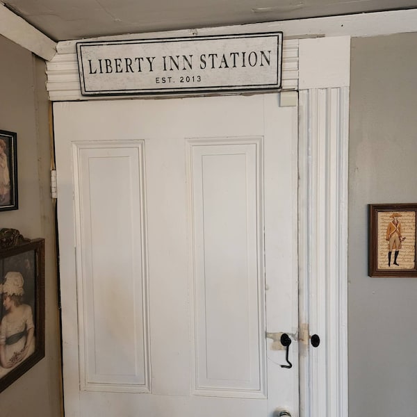 Custom Railway Station Wood Sign - Hand Made Wooden Antique Train Decor ...