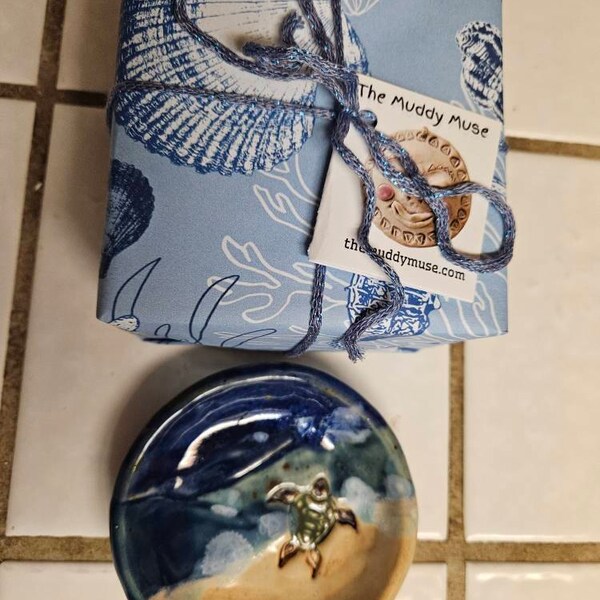 Large Blue Dragonfly Ceramic Spoonrest and Tea-bag Holder. Handmade ...