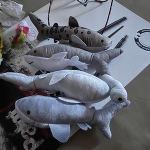 Cat Kicker Shark Catnip Toy Great White Shark Leopard Shark Hammerhead ...