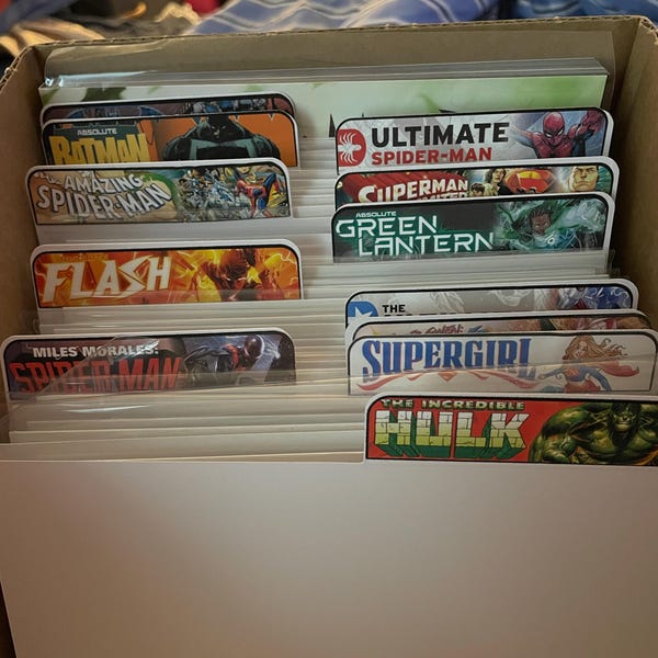 Custom Comic Books Divider Labels, Comic Labels, Comic Stickers ...
