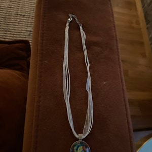 Ribbon Heart Pendant Necklace Ribbon Choker Necklace Silver Heart ...