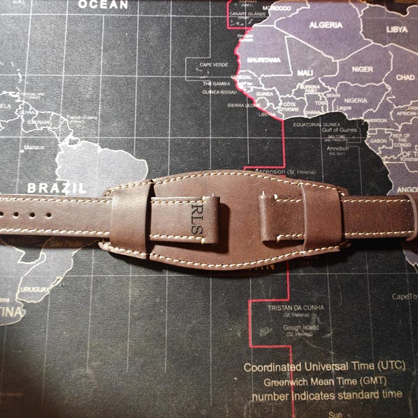 Tudor Black Bay GMT Leather Strap, Brown Leather Watch Band, Custom ...