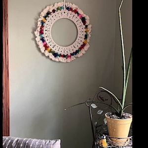 Spring Round Weaving, Upcycled Large Round Weaving, Woven Round Weaving ...