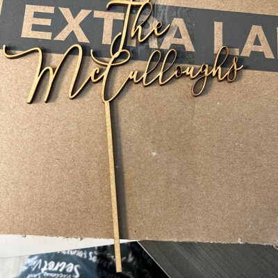 Personalized Script Cake Topper Custom Wedding Cake Topper Anniversary ...