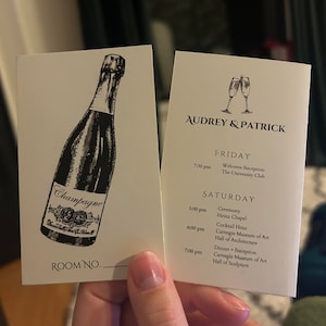 Custom Hotel Key Card Holders for Weddings and Events pocket Card Style ...