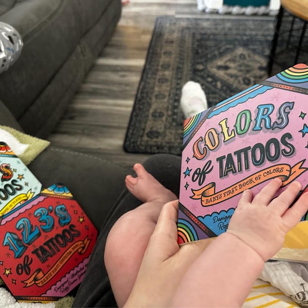 Abc's of Tattoos Baby Board Book - Cute Kids Gift - Hardcover - Edgy ...