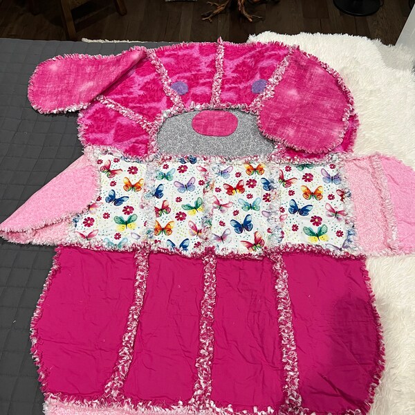 Morris the Cat Rag Quilt Orange Cat Rag Quilt Baby or Toddler Rag Quilt ...