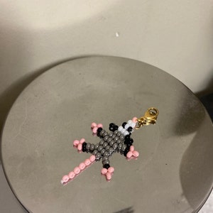 Beaded Possum Charm Keychain - Etsy