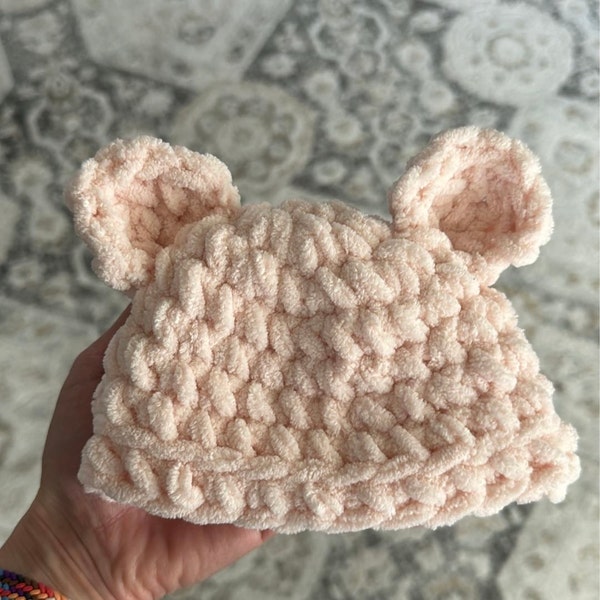 30 Minute Crochet Baby Hat Pattern, Teddy Hat Crochet Pattern, Bear Hat Crochet Pattern, Animal ...