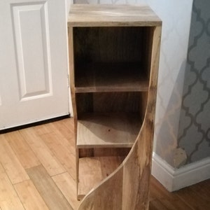 Mantis Solid Natural Mango Wood Twisted Bookcase 90cm High X 28.5cm ...