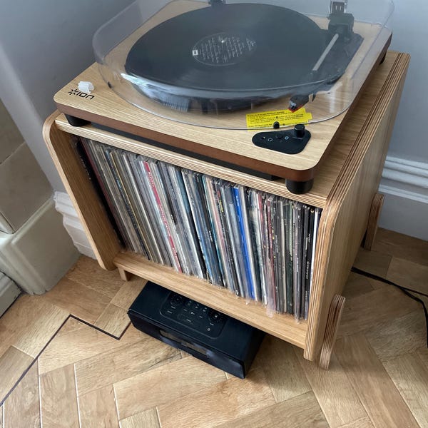 CLAPTON - Mid Century Modern Vinyl and Record Player Sideboard - Record ...