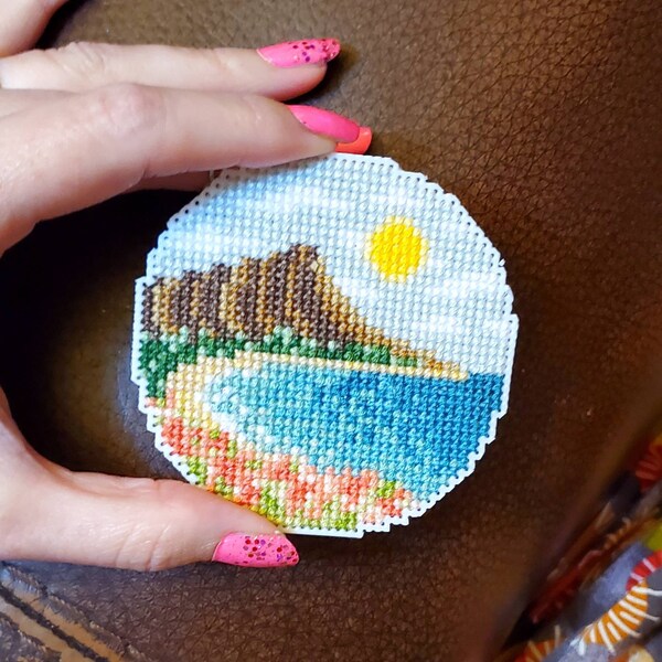 Diamond Head Cross Stitch Pattern - Etsy