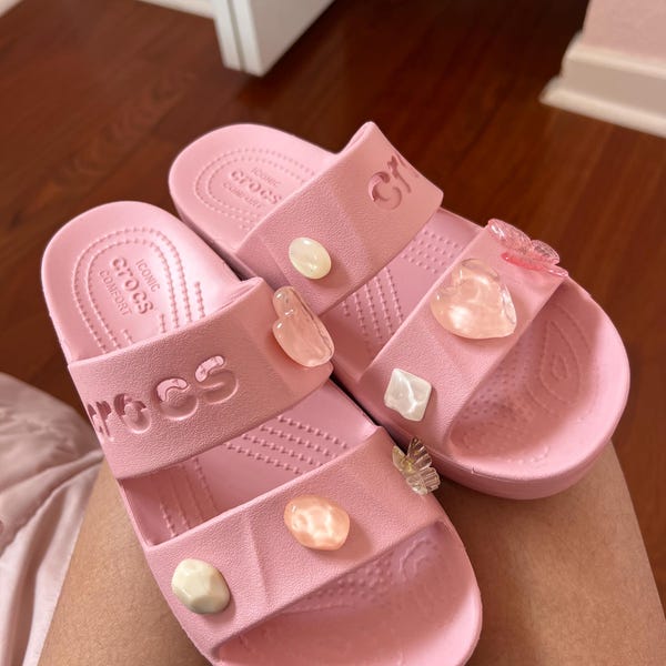 Cute Cartoon Shoe Buckles Set With Chain,crystal Animal Shoe Charms ...