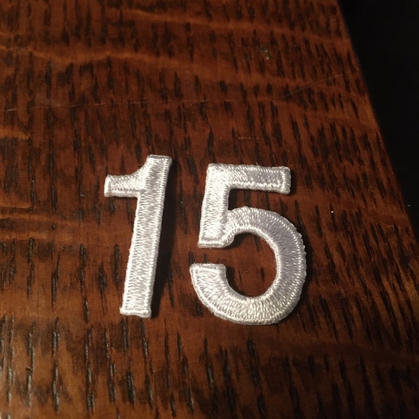 1" - White Block Numbers - Iron on Applique/embroidered Patch - Etsy