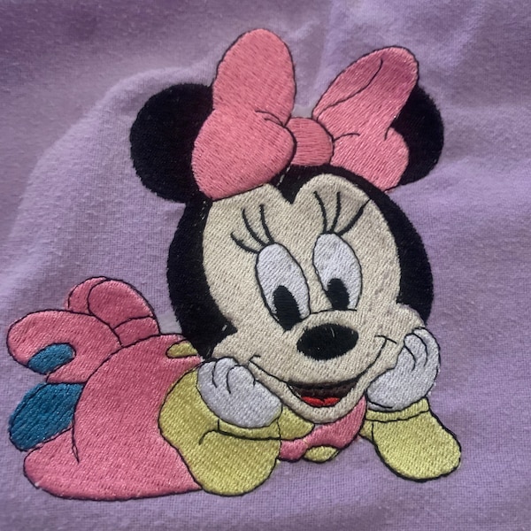 Baby Minnie Mouse Moon Stars Embroidery Design Machine Embroidery ...