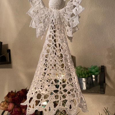 Crochet Angel Tree Topper - Etsy