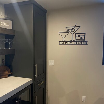 Personalized Bar Theme Sign, Custom Happy Hour Sign, Whiskey Sign ...