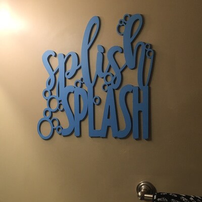 Splish Splash Bathroom Sign Bathroom Decor - Etsy