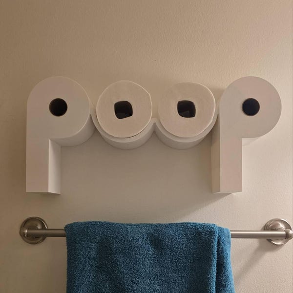 The Original POOP - Toilet Paper Holder - Functional and Fun TP Shelf ...