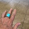 Beth Dutton Inspired Turquoise and Sterling Silver Large Statement Ring ...