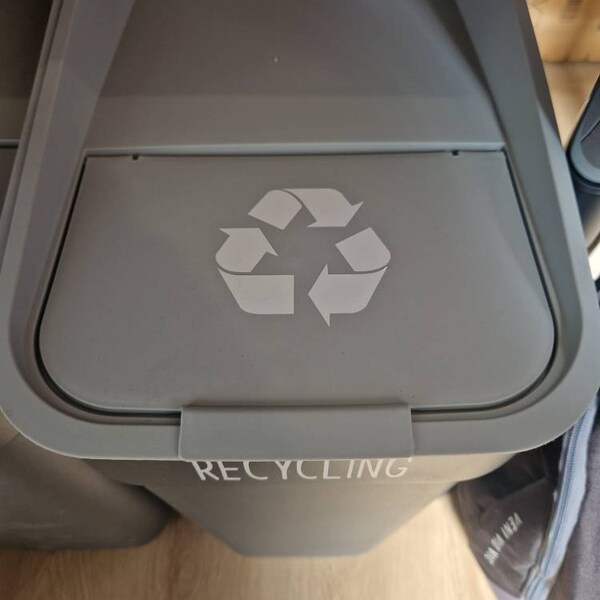 Bin Labels for Rubbish & Recycling, Kitchen Waste, Bin Vinyl Decal ...