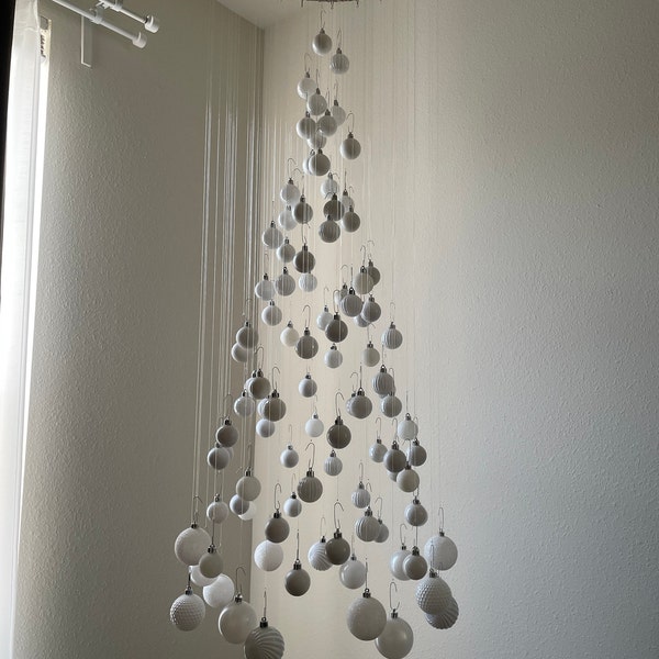 Ornament Chandelier, Christmas Mobile, Christmas Room Decor - Etsy