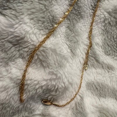 Genuine 14K Gold Rope Chain, 14K Real Gold Rope Chain, Ladies Gold ...
