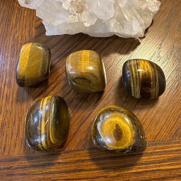 Tiger Eye Tumbled Stone - Natural Polished Tiger's Eye Gemstone ...