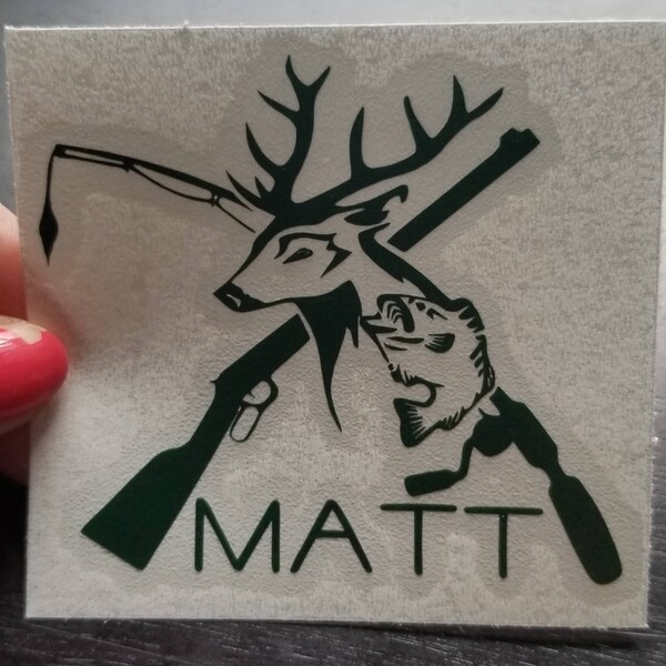 Hunting Decal | Fishing Decal | Deer Decal | Fish Decal | Decal for Him ...