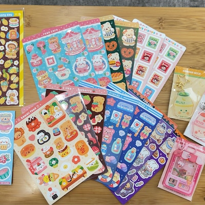 Cozy Bakery Sticker Sheet Cute, Kawaii, Aesthetic, Bear, Bread, Baking ...
