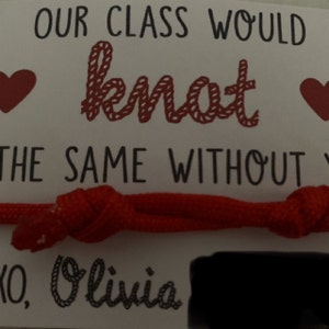 Knot Valentine Cards PRINTABLE Friendship Bracelet Valentine's Day Card ...