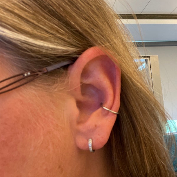 16g/18g/20g Cartilage Hoop Earring, 5-12mm Surgical Steel Plain Hoop ...