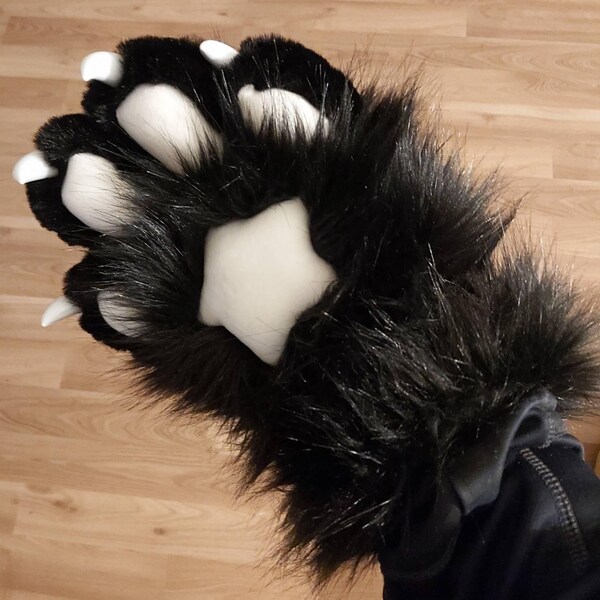 Furry Paws With Star Pattern and Colorful Style | Fluffy Fursuit ...