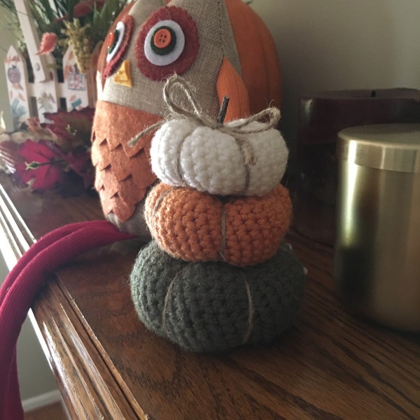 Rustic Pumpkin Trio Crochet Pattern - Etsy
