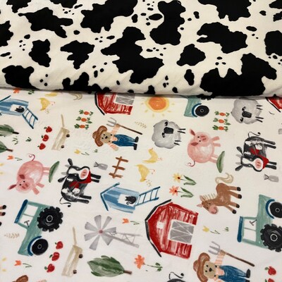 Farm Funny Digital Cuddle, Shannon Fabrics, Cuddle, Minky, Farm Animal ...