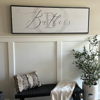 Custom Family Name Sign Personalized Name Sign Home Wall Decor Vintage ...