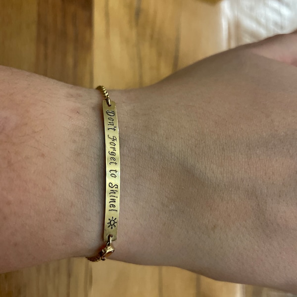 Inspirational Bracelet Sterling Silver, Motivational Quote Bracelet ...