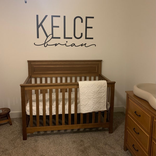 Personalized Name Wall Decal - Custom Wall Sticker, Nursery Name Sign ...