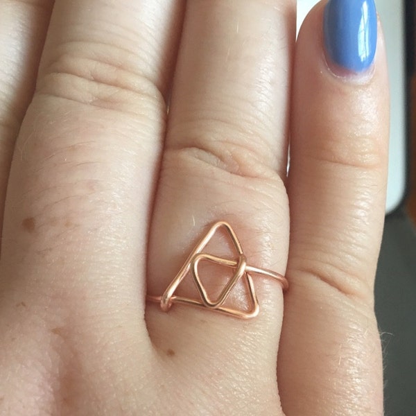 Triforce Ring -legend of Zelda Jewelry -triangle -14K Gold /rose Gold ...