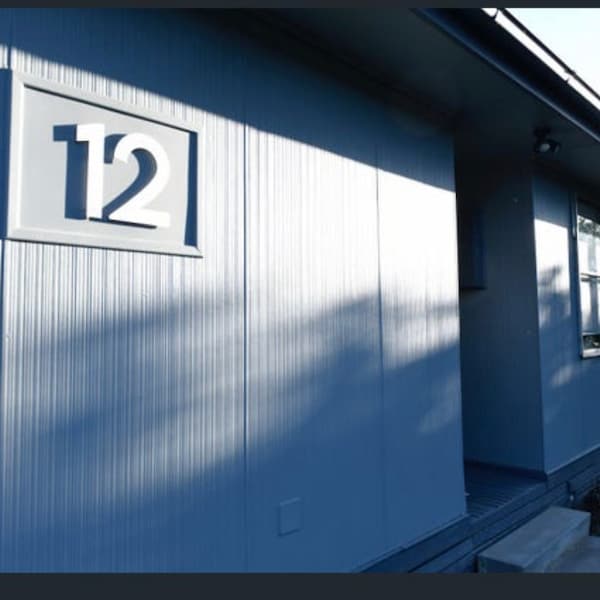12 Inch Modern Numbers and Letters. Black, White and Silver House ...
