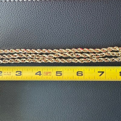 14K Gold Rope Chain Gold Rope Chain Bracelet 3mm, 4mm, 6mm, 8mm 14K ...