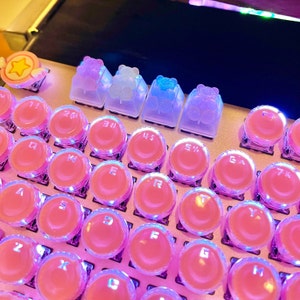 ARTISAN Gummy Bear Keycap Cute Candy Sweet Kawaii Ombre Pink Purple ...